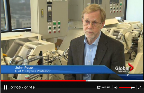 UM Today | Faculty of Science | Physics professor Dr. John Page is ...