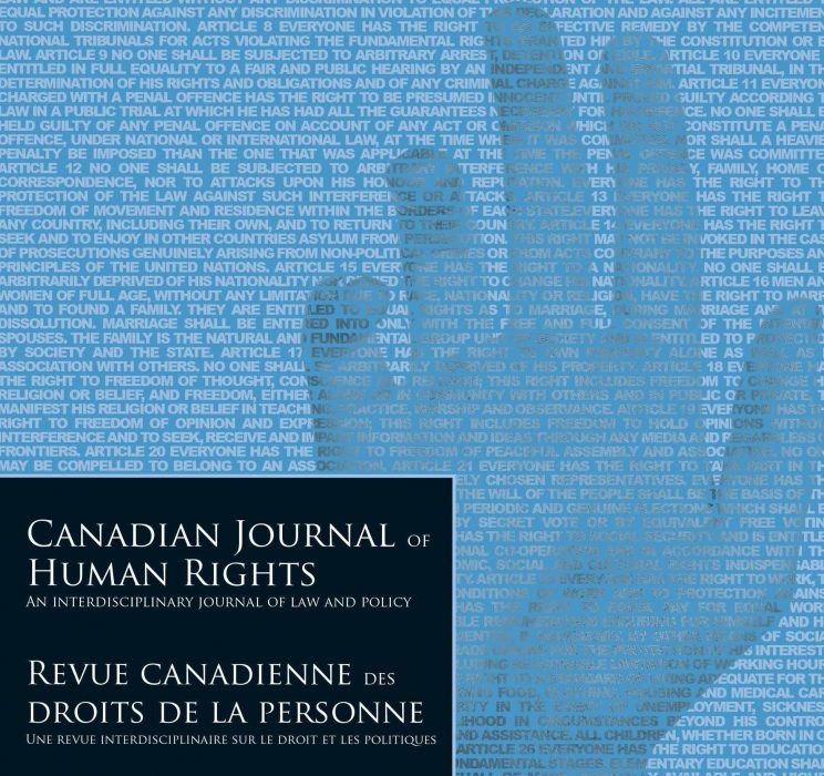 UM Today | Faculty of Law | Canadian Journal of Human Rights releases ...