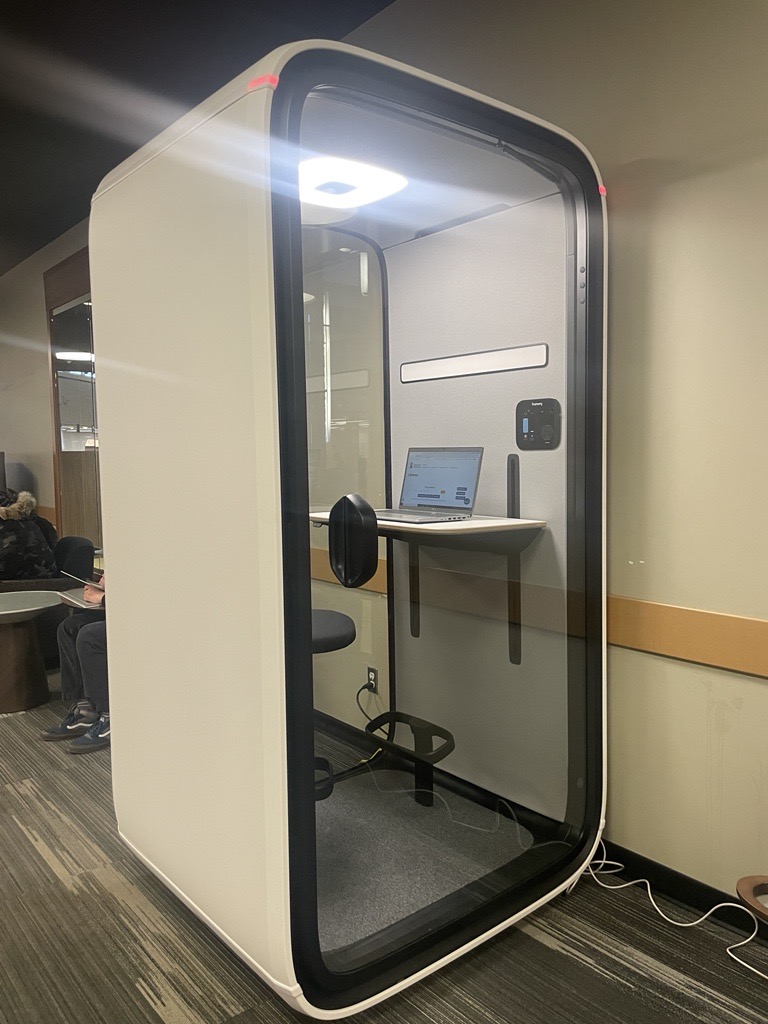 UM Today | Libraries | New Quiet Pods available at Dafoe Library